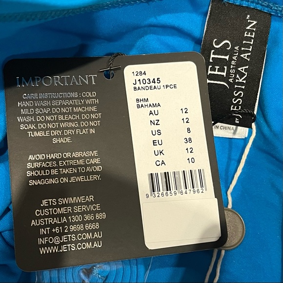 JETS | Swim | New Jets Jetset Crossover Draped Bandeau One Piece ...